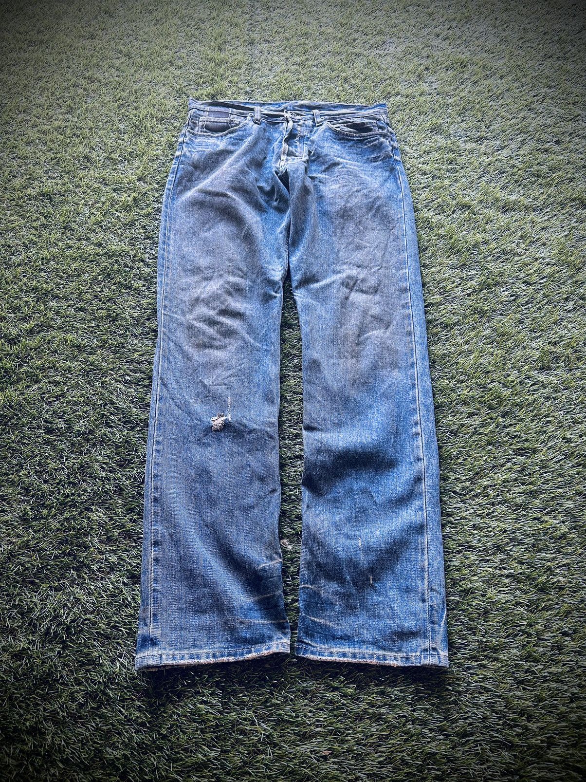 Rick Owens × Rick Owens Drkshdw rick owens slab oil-washed denim | Grailed