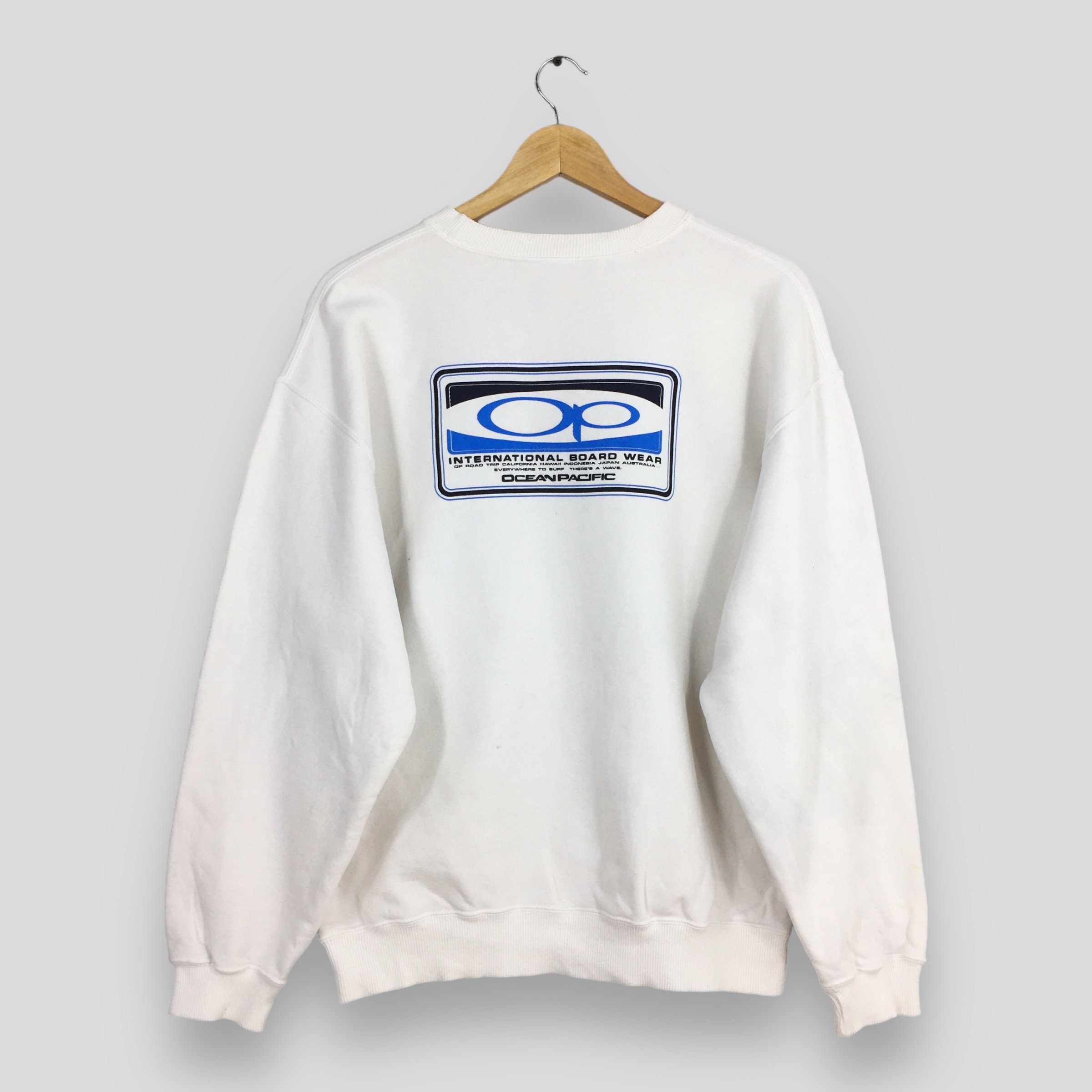 Ocean Pacific OP Ocean Pacific Surfing White Sweatshirt Medium | Grailed