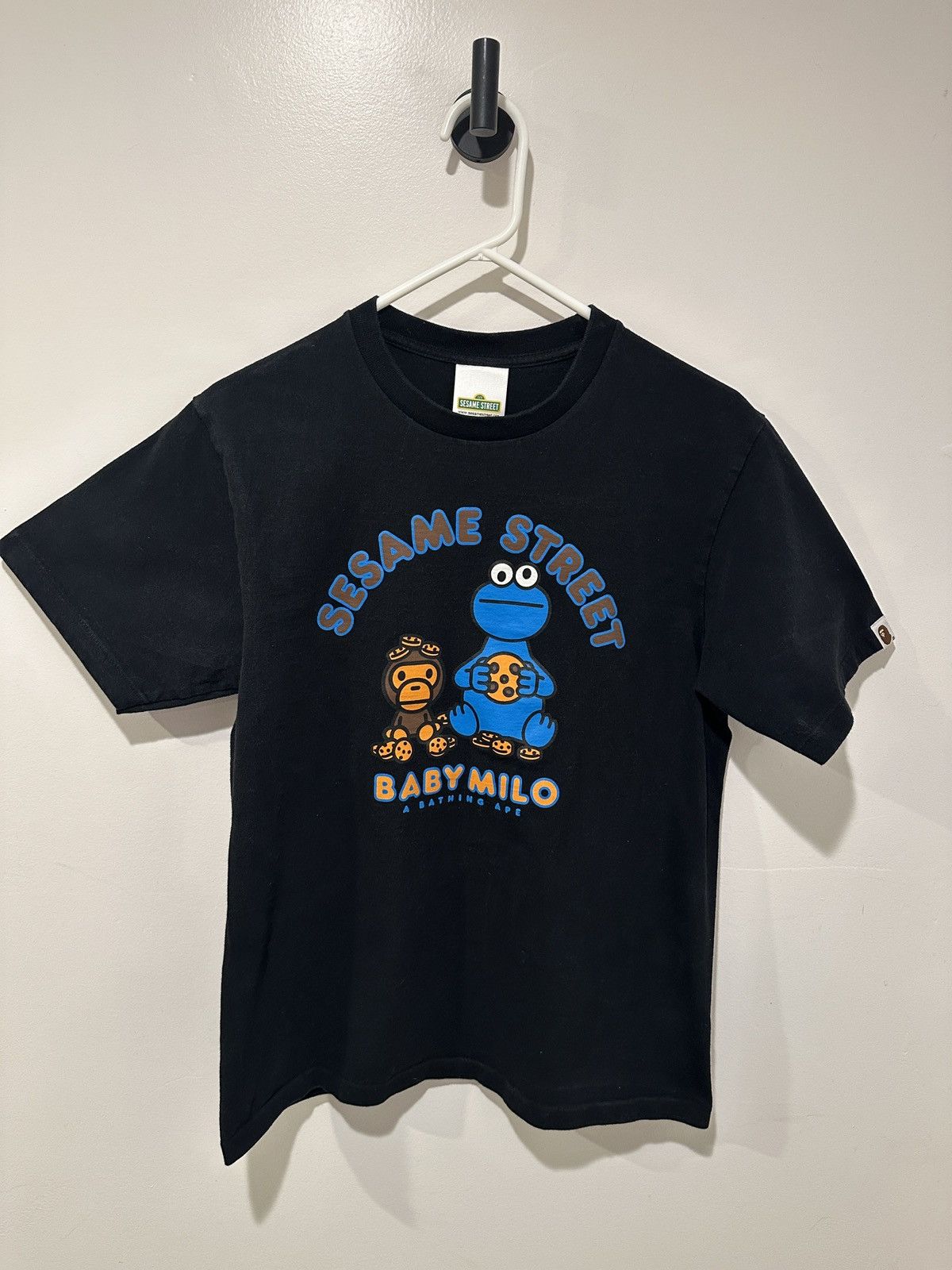 Bape BAPE x Sesame Street Milo & Cookie Monster Tee ss T-Shirt | Grailed