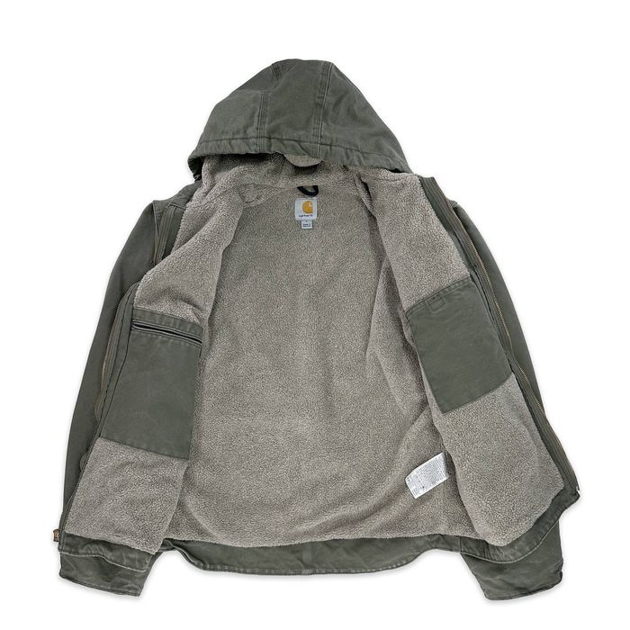 Carhartt Carhartt J141 Sherpa-Lined Sandstone Duck Jacket | Grailed