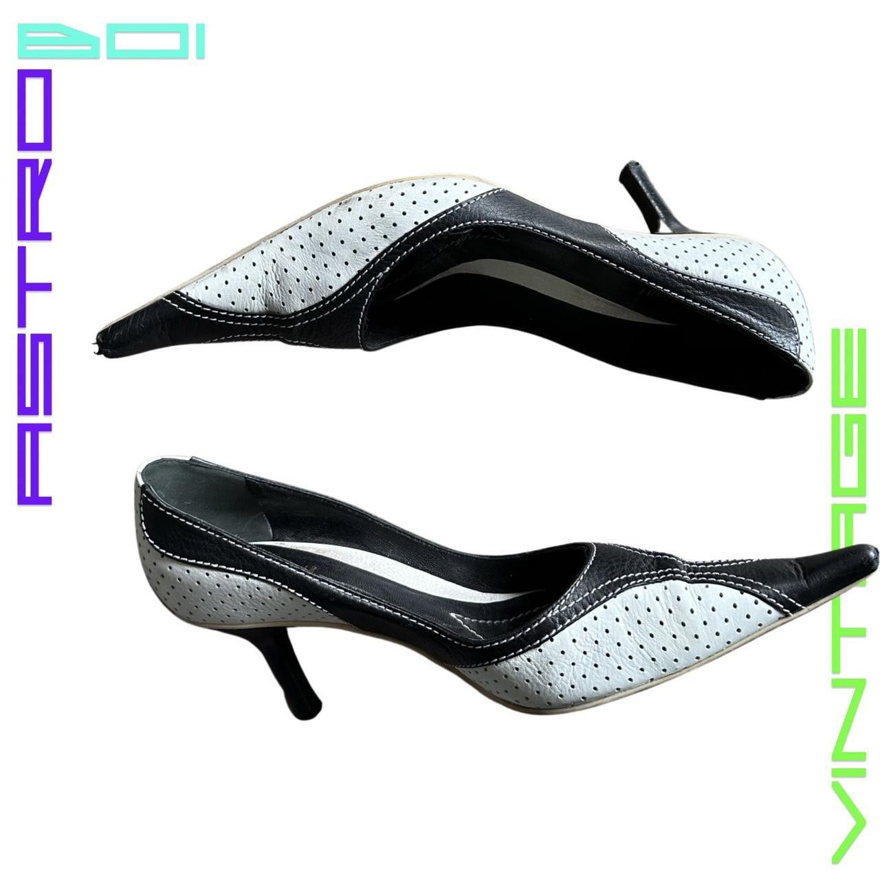 Versace VINTAGE GIANNI VERSACE SPORT HEELS_ BLACK/WHITE_ 38.5 | Grailed