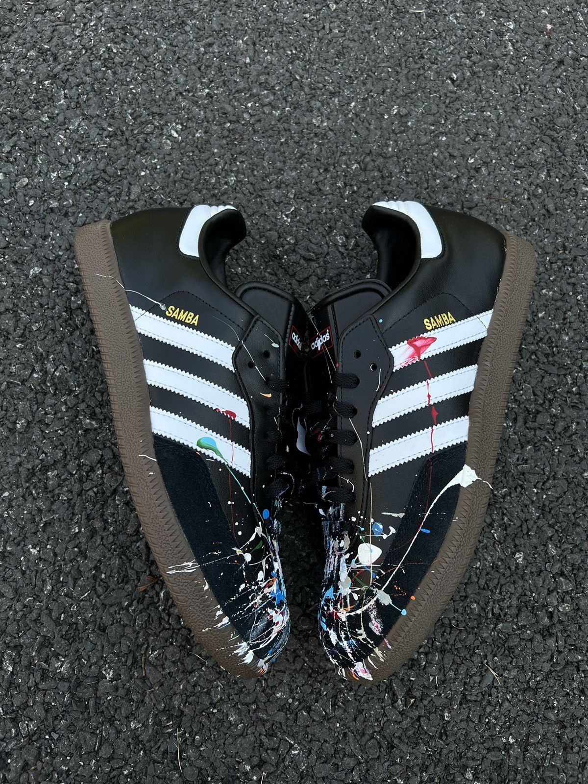 Adidas Paint Splatter Adidas Samba | Grailed