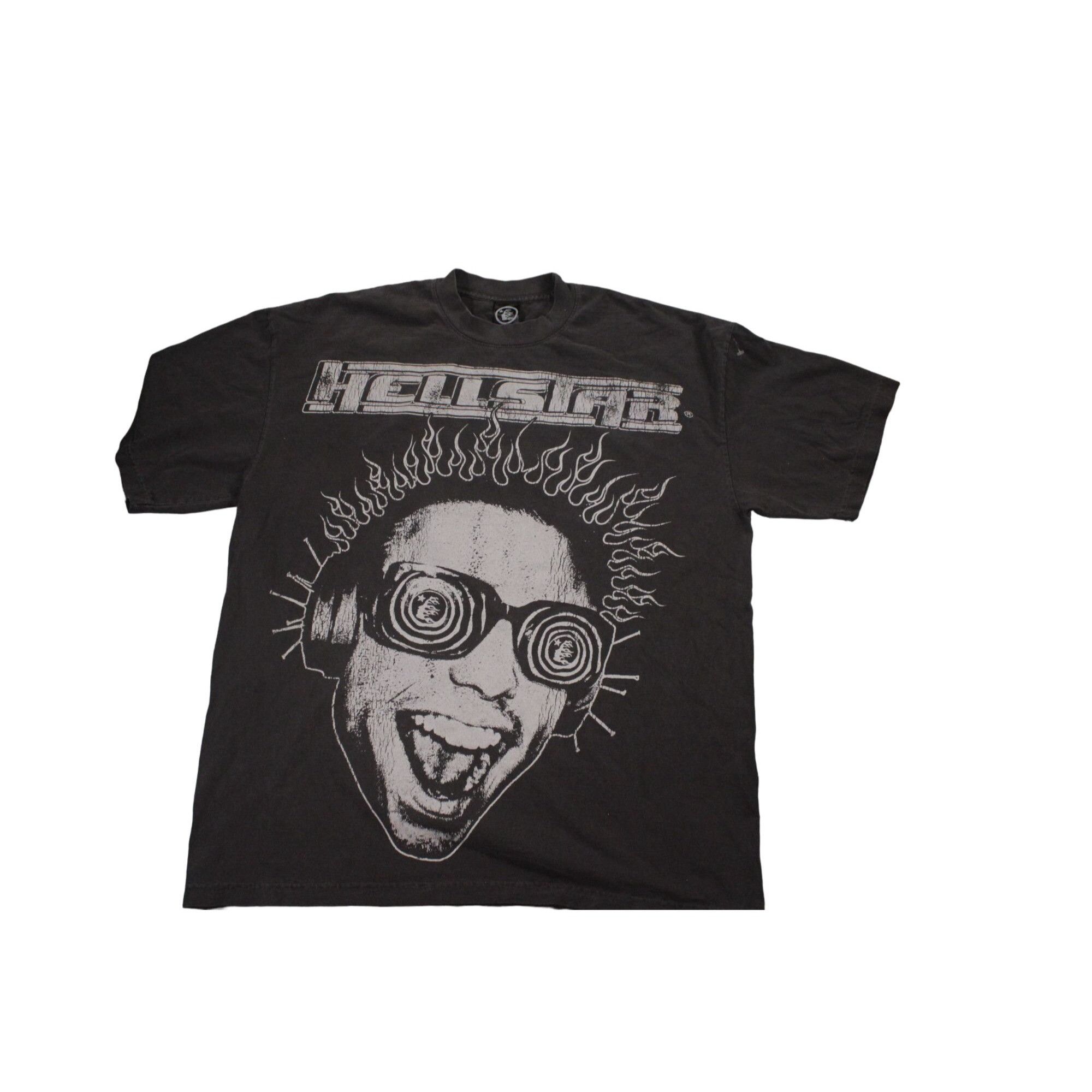 Vintage Hellstar Mad Scientist Big Face Graphic Tee Shirt Black XL ...