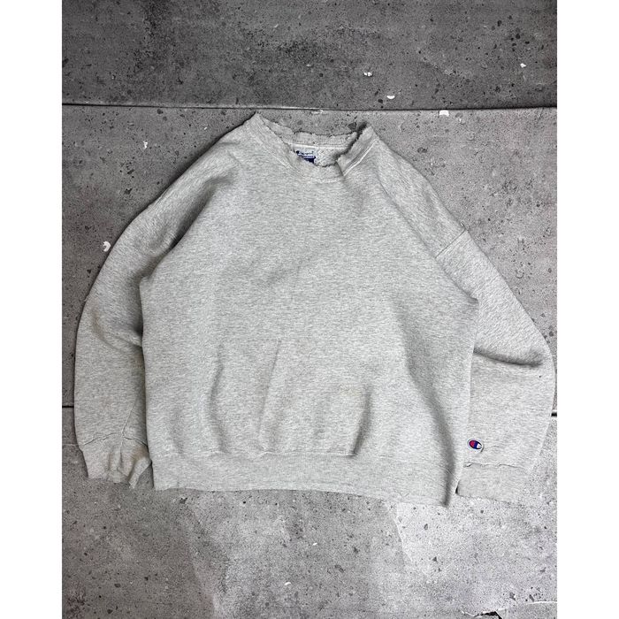 Champion Gray Champion Sweatshirt (L) - 1990s | Grailed