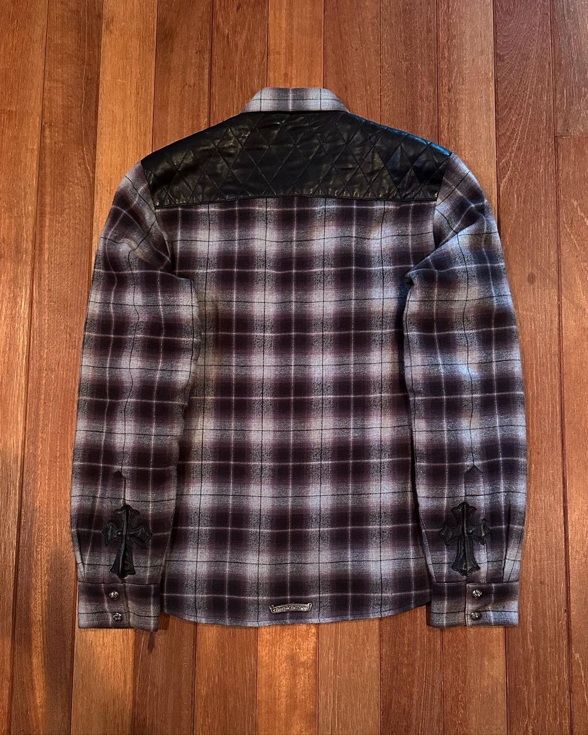 Chrome Hearts Chrome Hearts Cross Patch Flannel Jacket | Grailed
