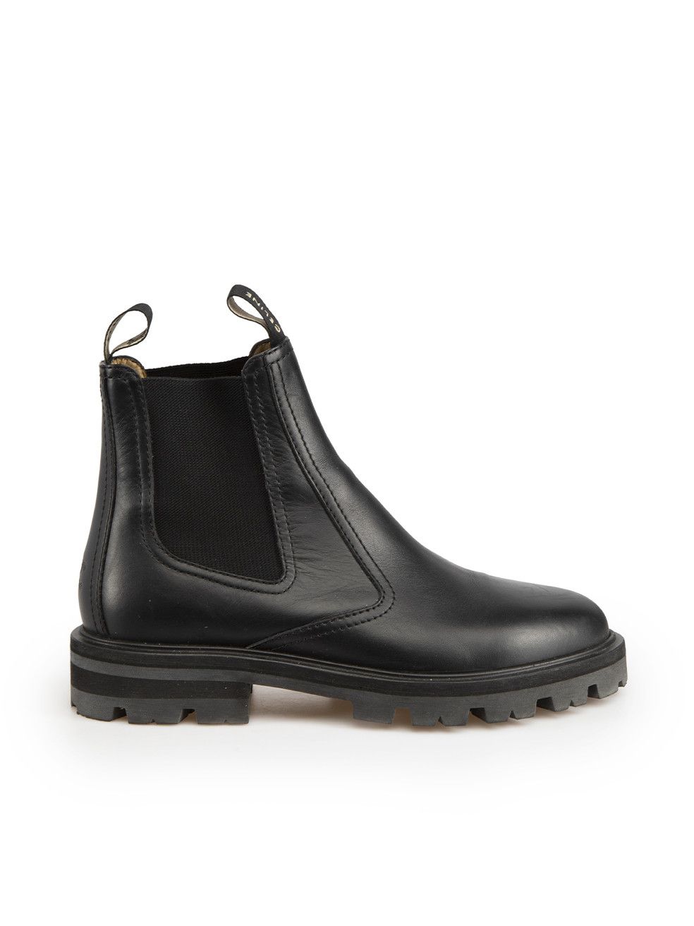 Celine Black Leather Logo Tab Chelsea Boots | Grailed