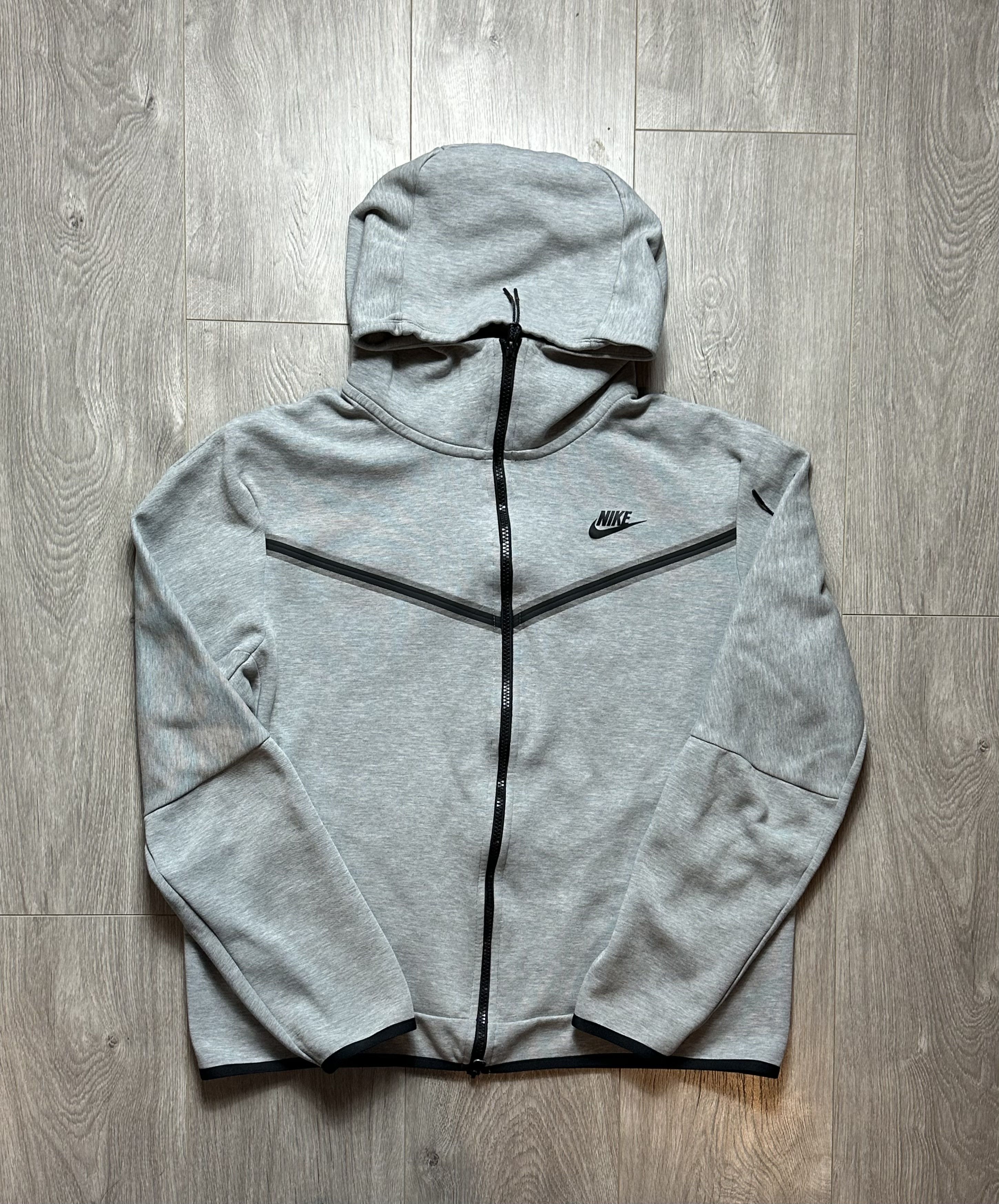 Nike Nike Tech Fleece Hoodie Grey Large Drill | Grailed