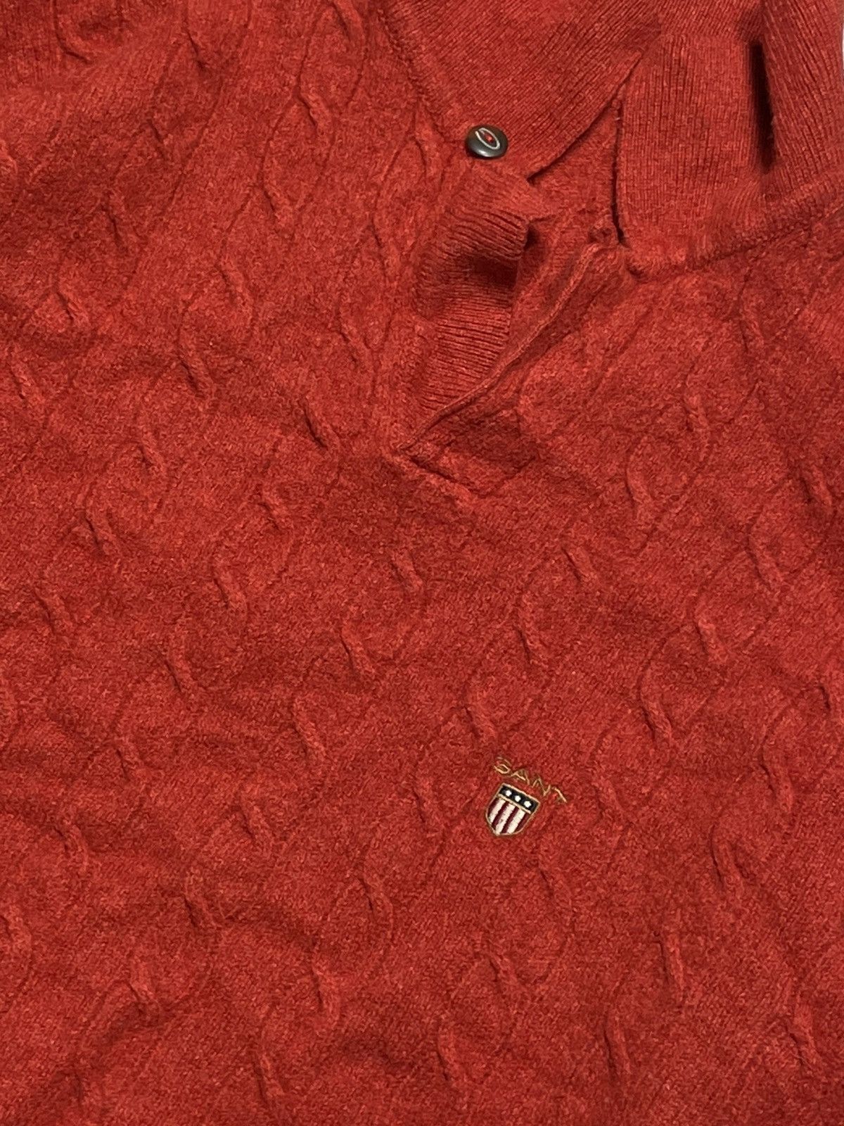 Gant × Vintage Luxury Wool Gant Braid Sweater Premium Thick Cozy Boxy ...