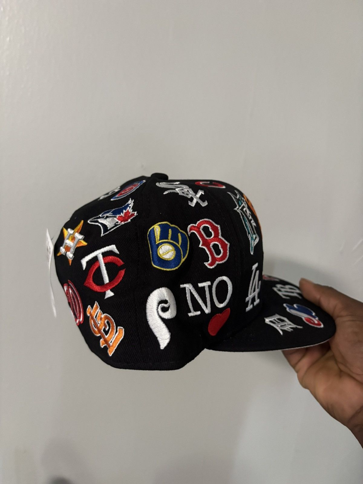 Supreme Supreme x MLB x New Era Black Fitted Hat Size 7 3/8 | Grailed