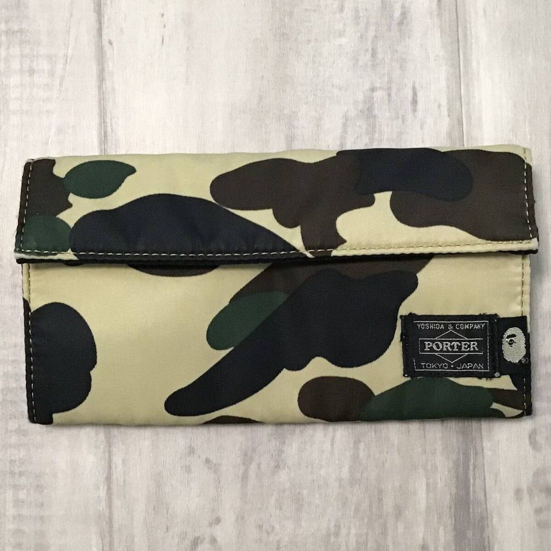 Bape × Porter BAPE × PORTER LONG WALLET 1st camo yellow a bathing ape ...