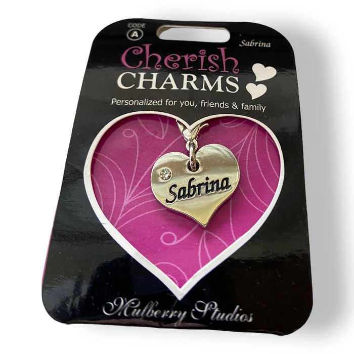 Other Cherish Charms SABRINA Name Bracelet Charm NEW Silvertone | Grailed