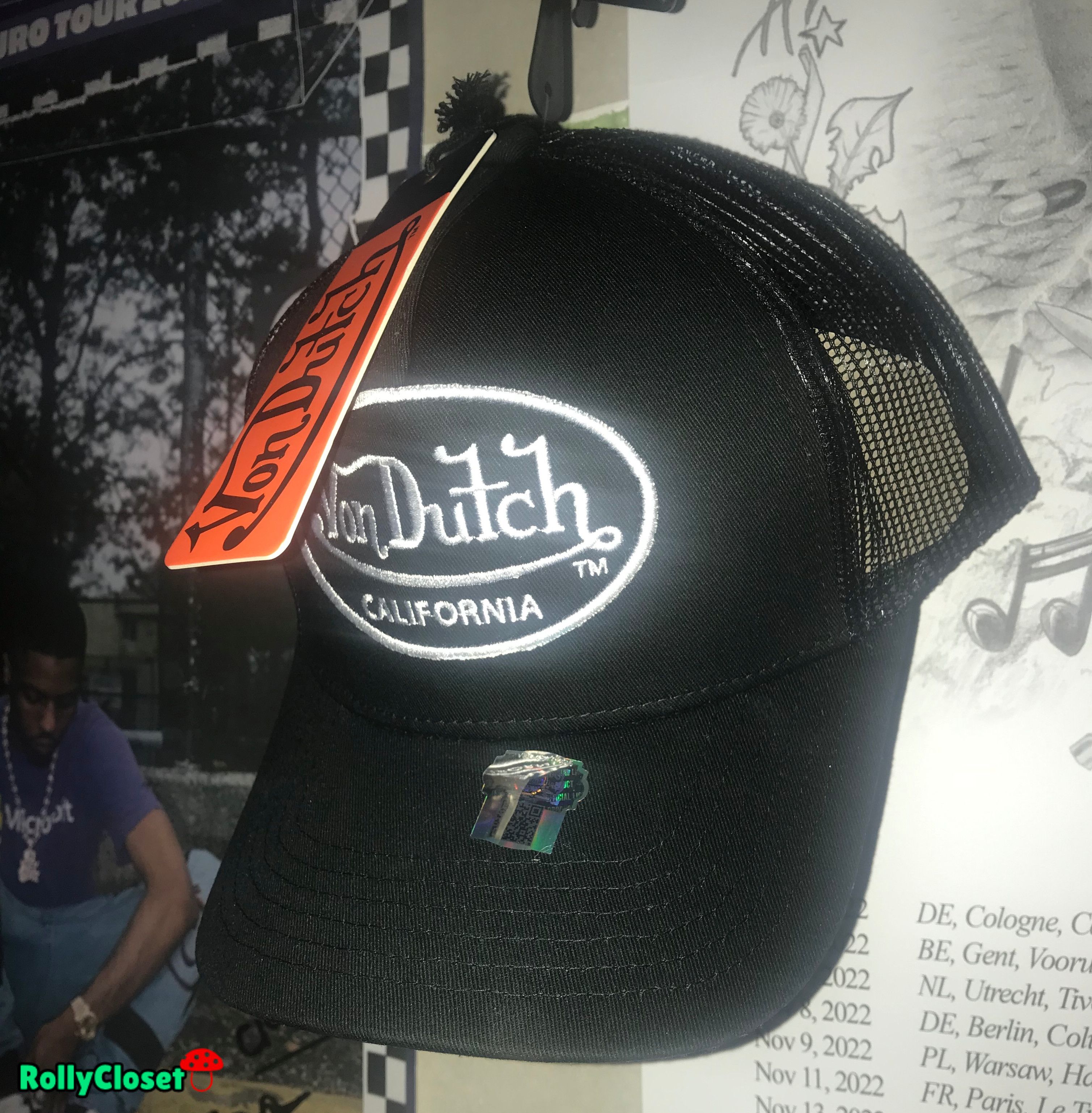 Von Dutch VON DUTCH BLACK LOGO TRUCKER HAT | Grailed