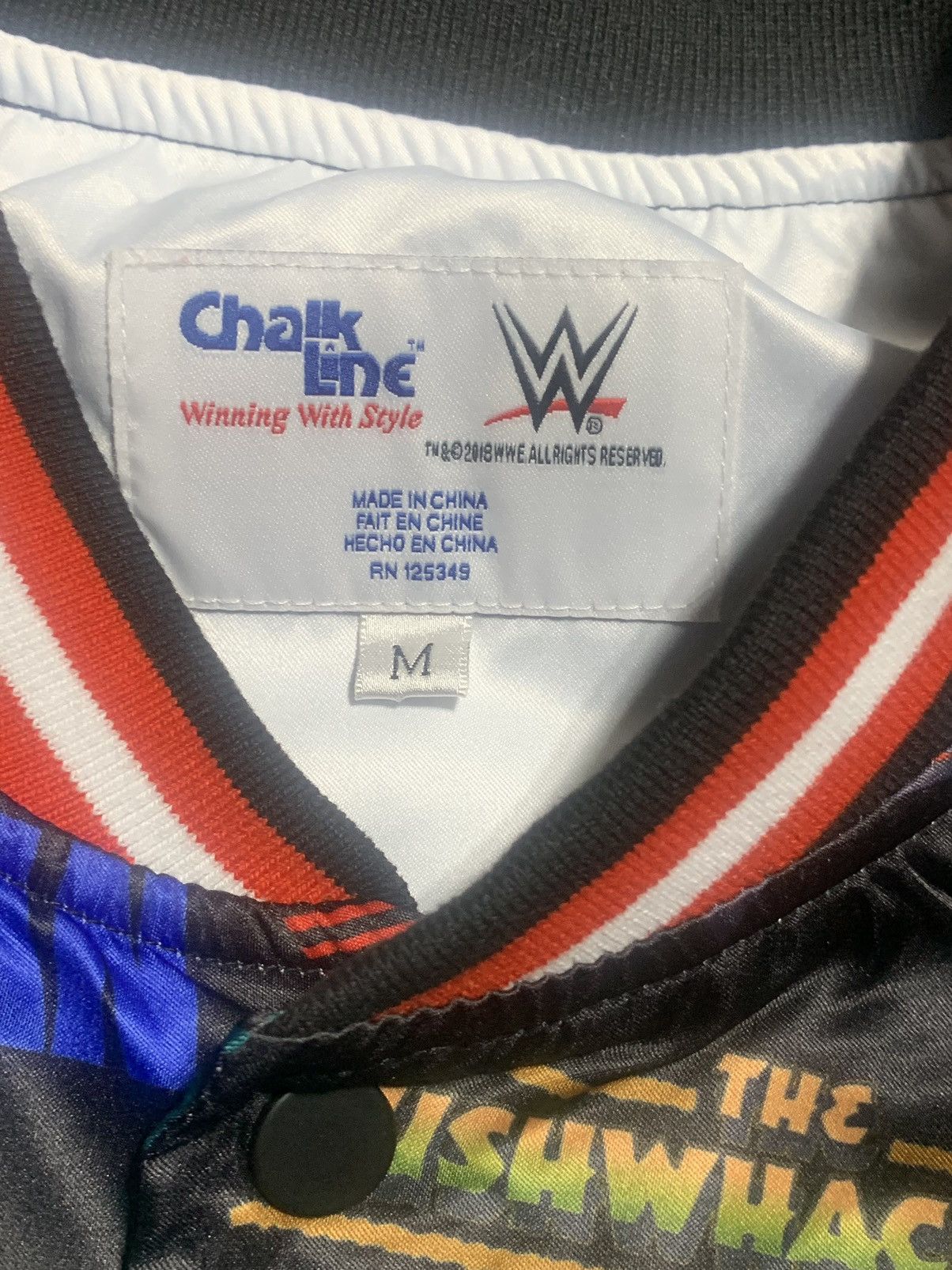 Chalk Line × Wwe × Wwf Chalk Line WWE WWF All Over 90s Logo Jacket Size ...