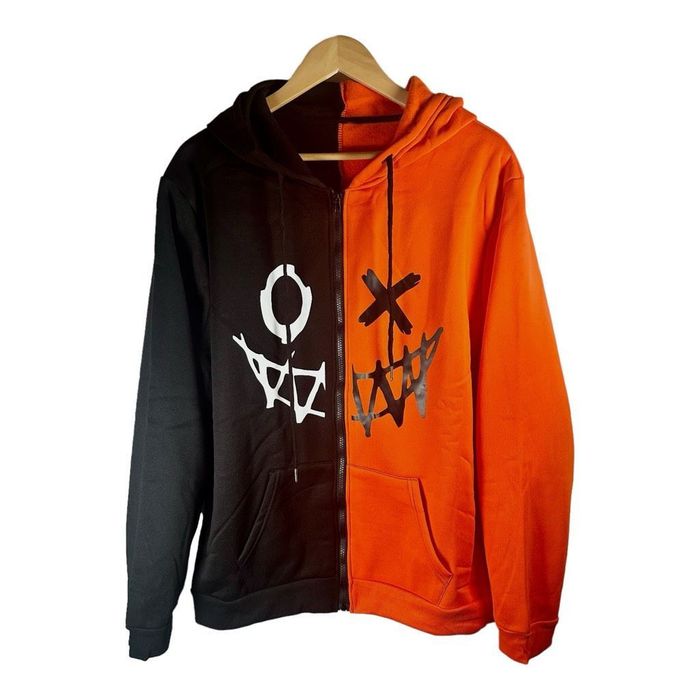 Streetwear NWT Drippy Smiley Face Split Design Hoodie Men’s XL ...