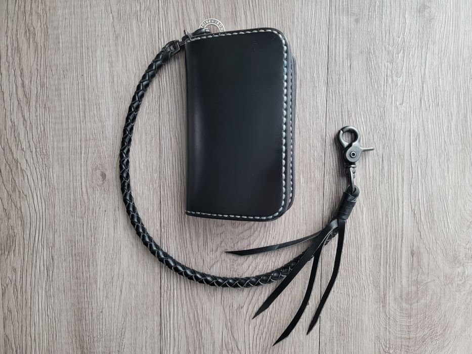 Iron Heart IRON HEART Medium Shell Cordovan Leather Wallet IHG-02-BLK ...