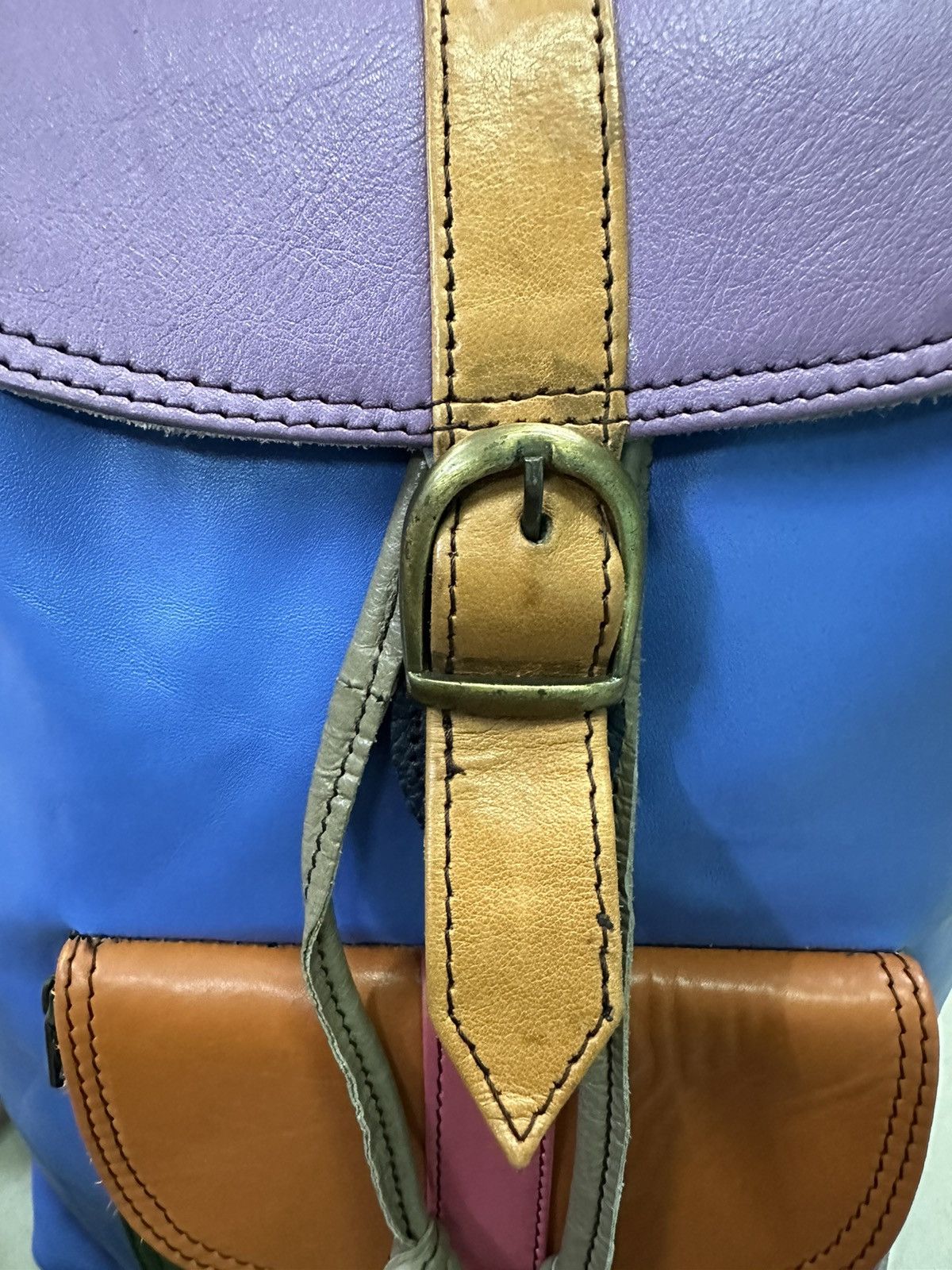 Handmade SORUKA MULITICOLOUR LEATHER BACKPACK | Grailed