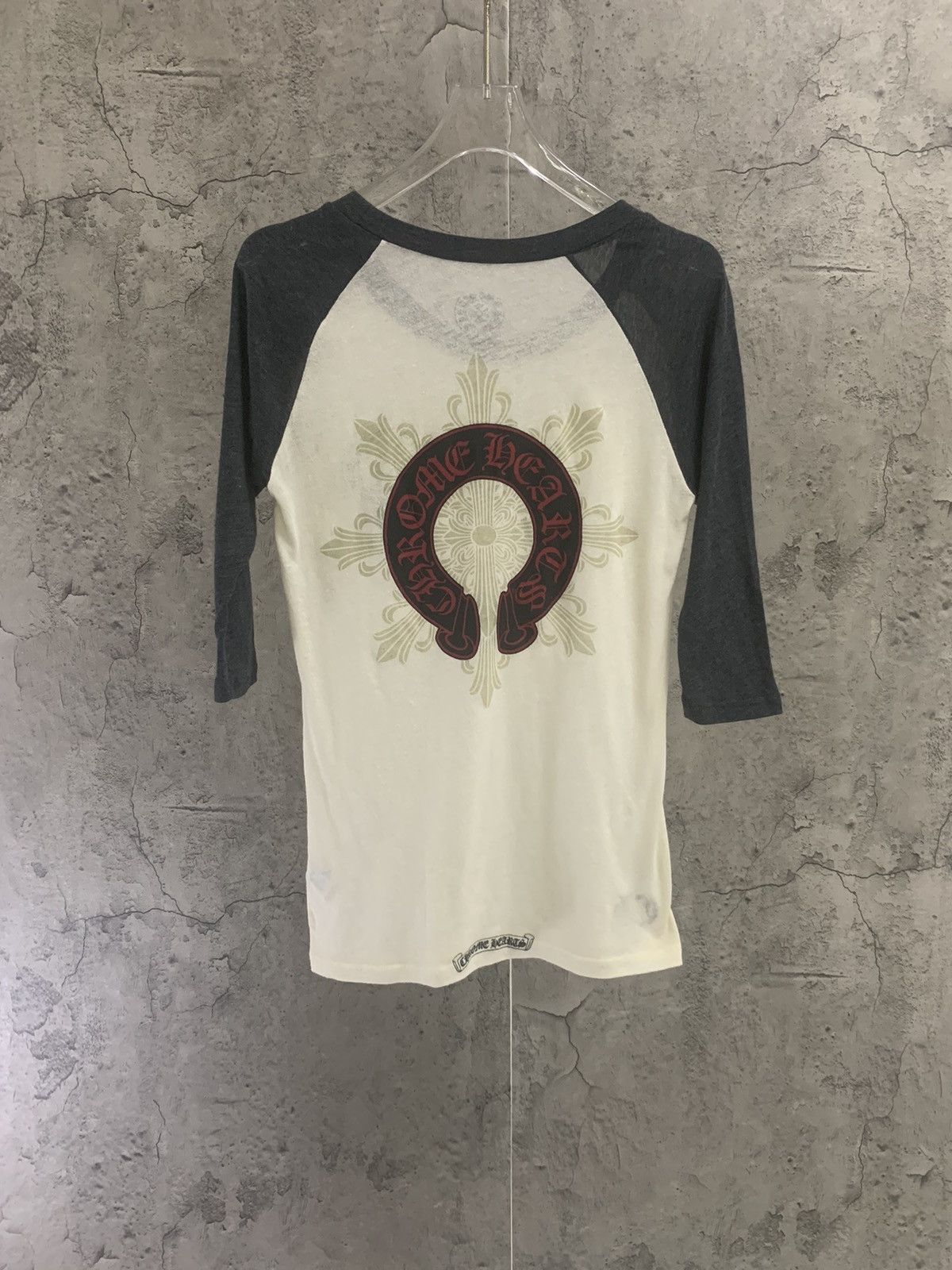 Chrome Hearts × Vintage Vintage Chrome Hearts Big Cross Raglan 3/4 ...