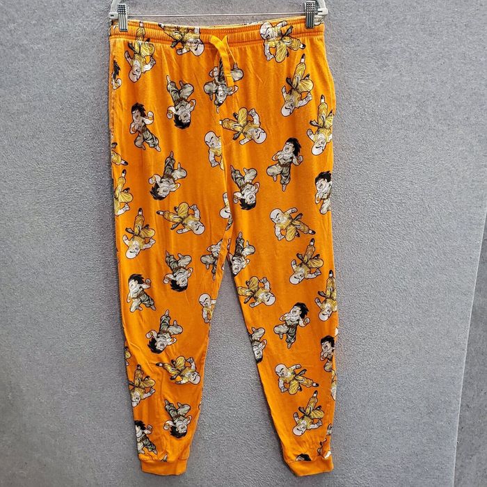 Bally Dragon Ball Z Men Sleepwear XL Orange Pajama Pants Gohan Krillin ...