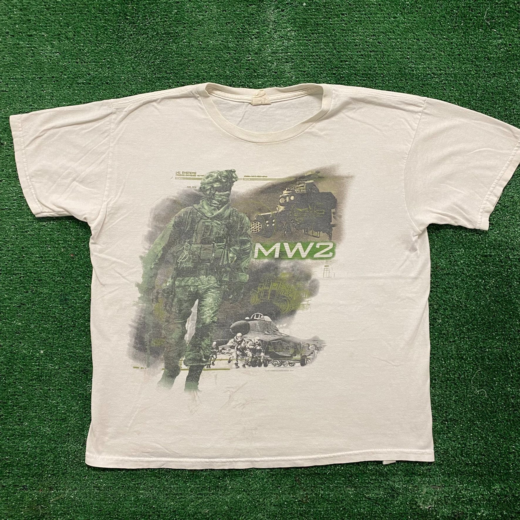 Vintage Vintage Y2K Call of Duty Modern Warfare MW2 Video Game Tee ...