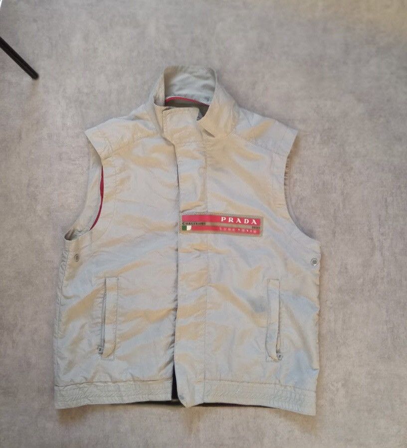 Prada × Vintage Prada Vintage Luna Rossa 2003 Vest Rare Nylon Red Tab ...