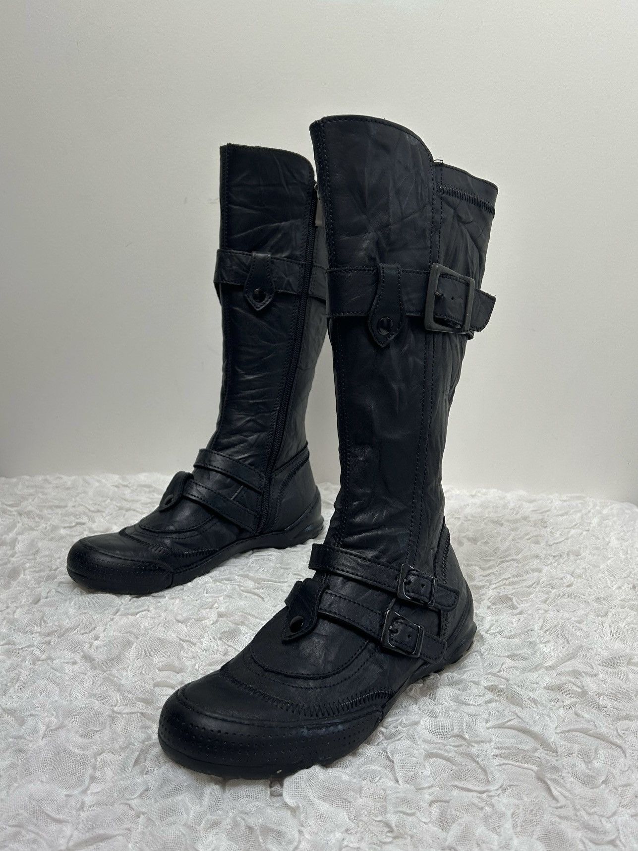Avant Garde × Vintage Black vintage biker boxing boots | Grailed