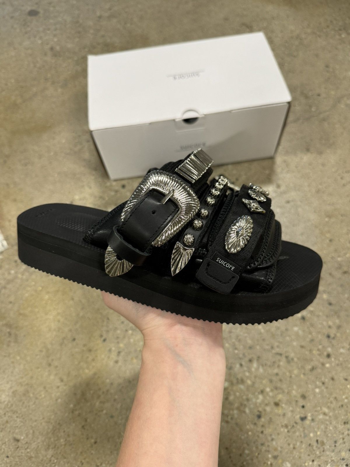 Suicoke Suicoke x Toga Moto Slides NEW Retail 450$ | Grailed