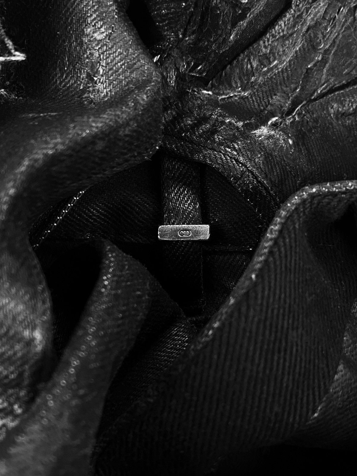 Dior SS04 Dior by Hedi Slimane Strip Distressed Wax Skinny Denim | Grailed