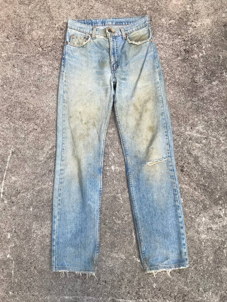 Levi's × Vintage VINTAGE LEVIS 505 1983s LEVIS DISTRESSED DIRTY JEAN W29x31 | Grailed