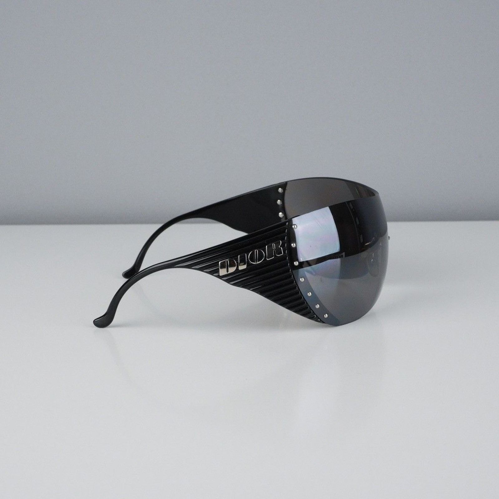 Dior Dior 90’s ski mask oversized logo biker shield sunglasses | Grailed