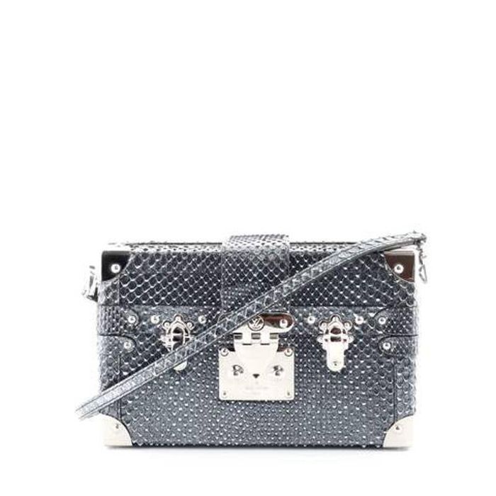 Louis Vuitton Louis Vuitton Petite Malle Python Snake Trunk Bag ...