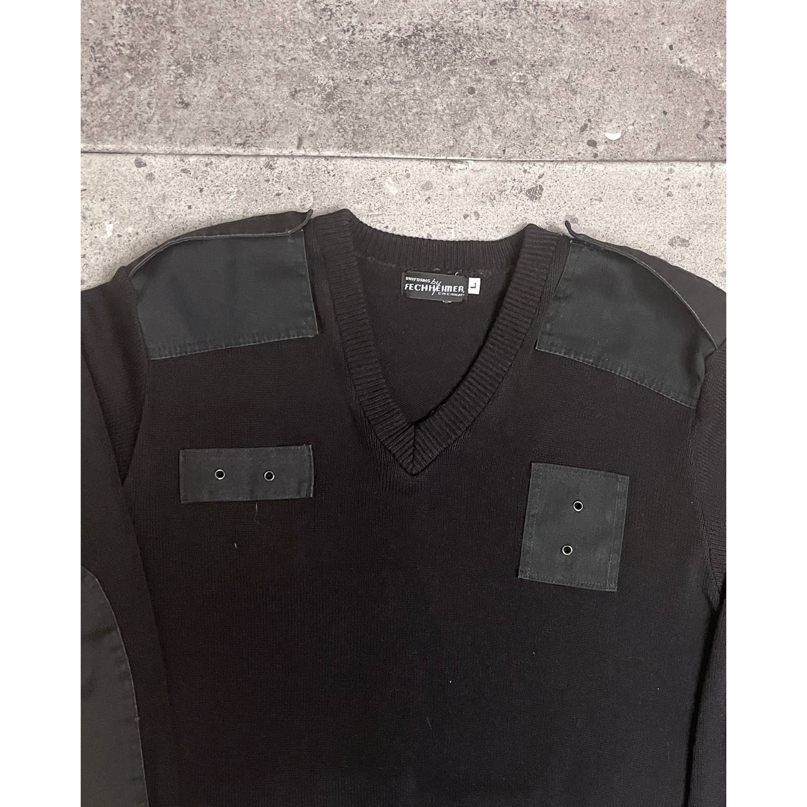 Vintage Black Security Guard Sweater (L) - 1980s | Grailed