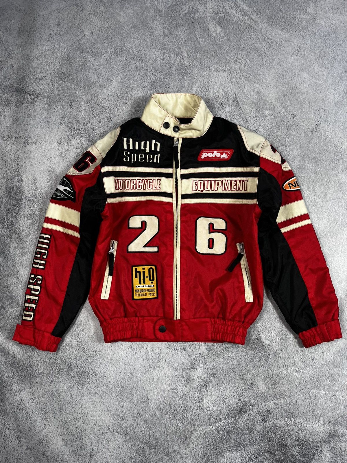 Vintage Vintage Polo Moto racing multi logo jacket rare streetwear ...