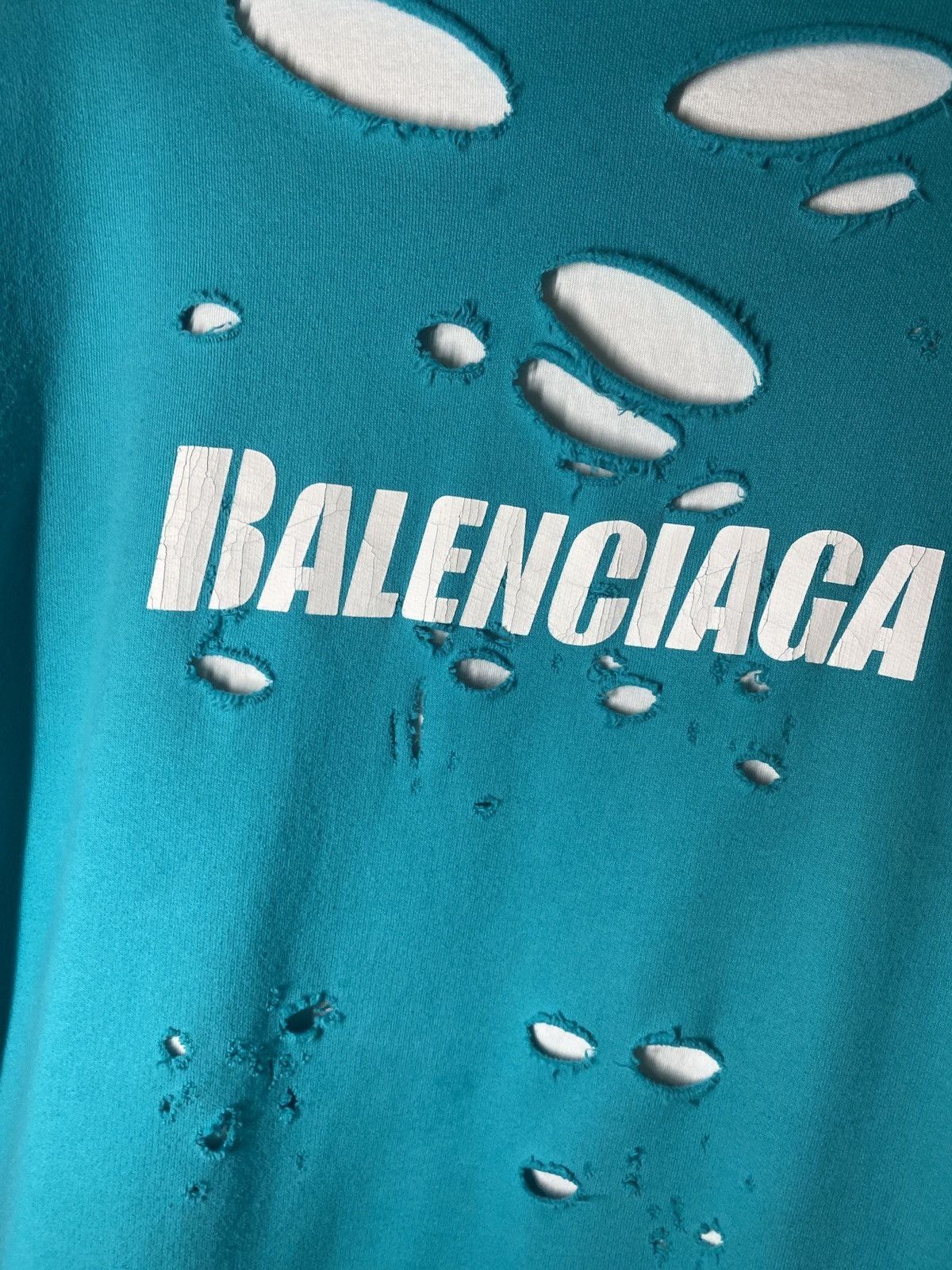 Balenciaga Balenciaga Destroyed Hoodie | Grailed