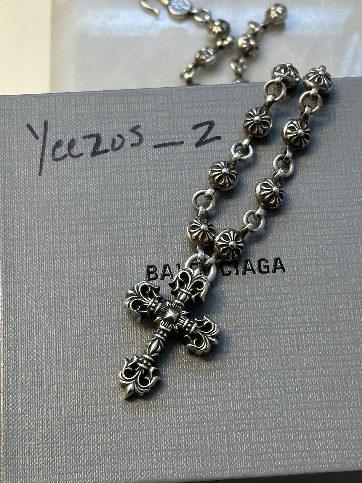 Chrome Hearts Chrome Hearts Filigree Cross Ball Necklace | Grailed