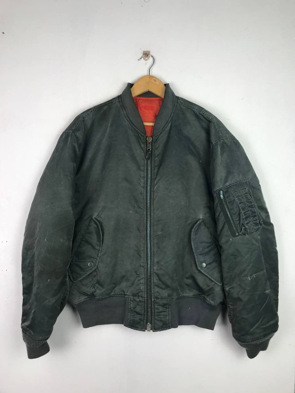 Vintage Rifle MA-1 bomber jacket(distressed) | Grailed