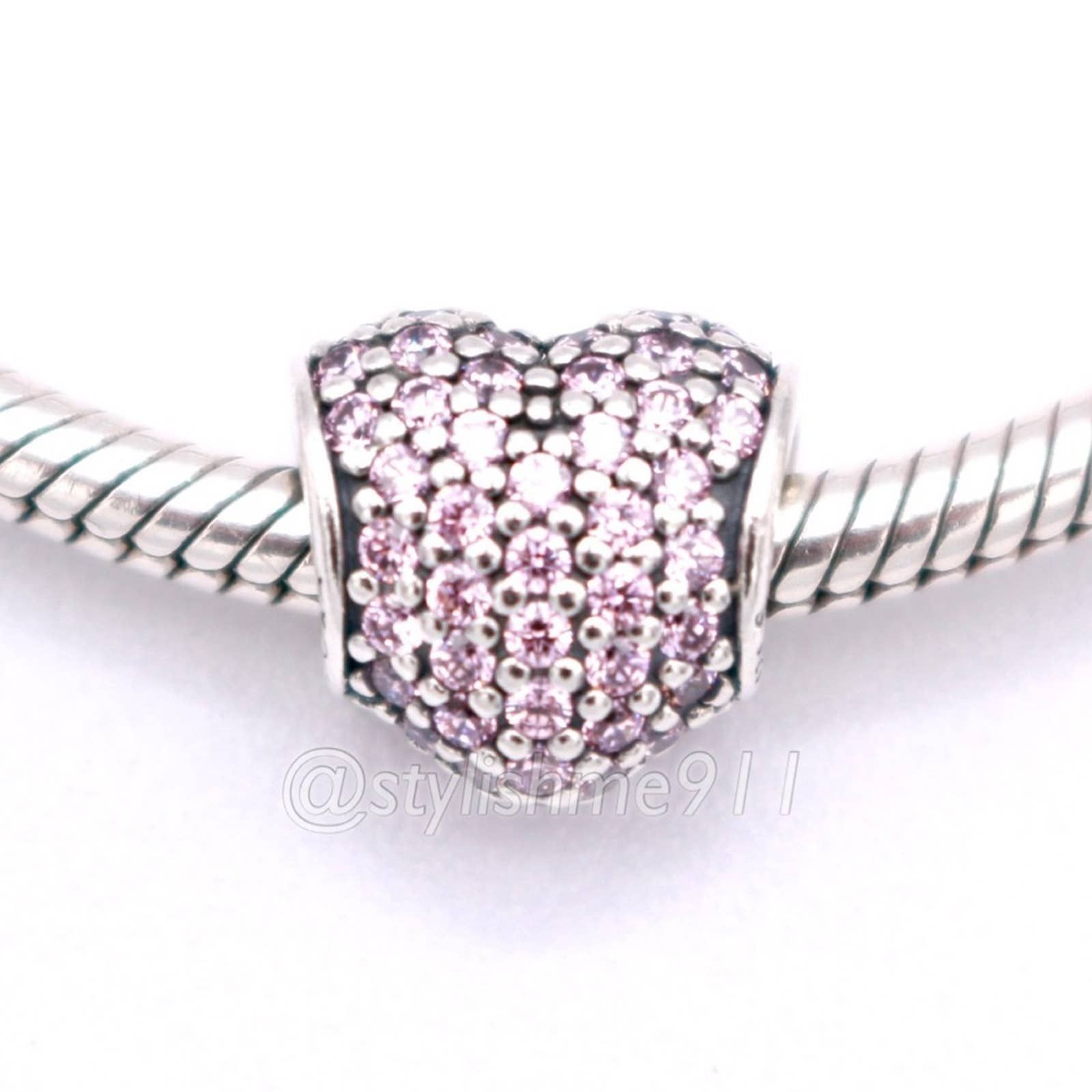 pandora Authentic PANDORA Pave Heart with Pink Zirconia | Grailed