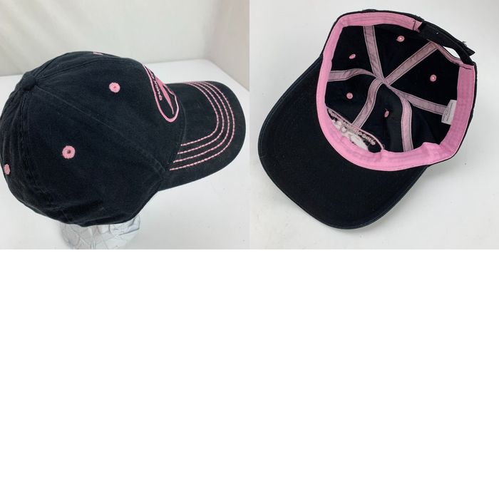 Pinko Duck Commander Womens Black Pink Ball Cap Hat Adjustable Baseball ...