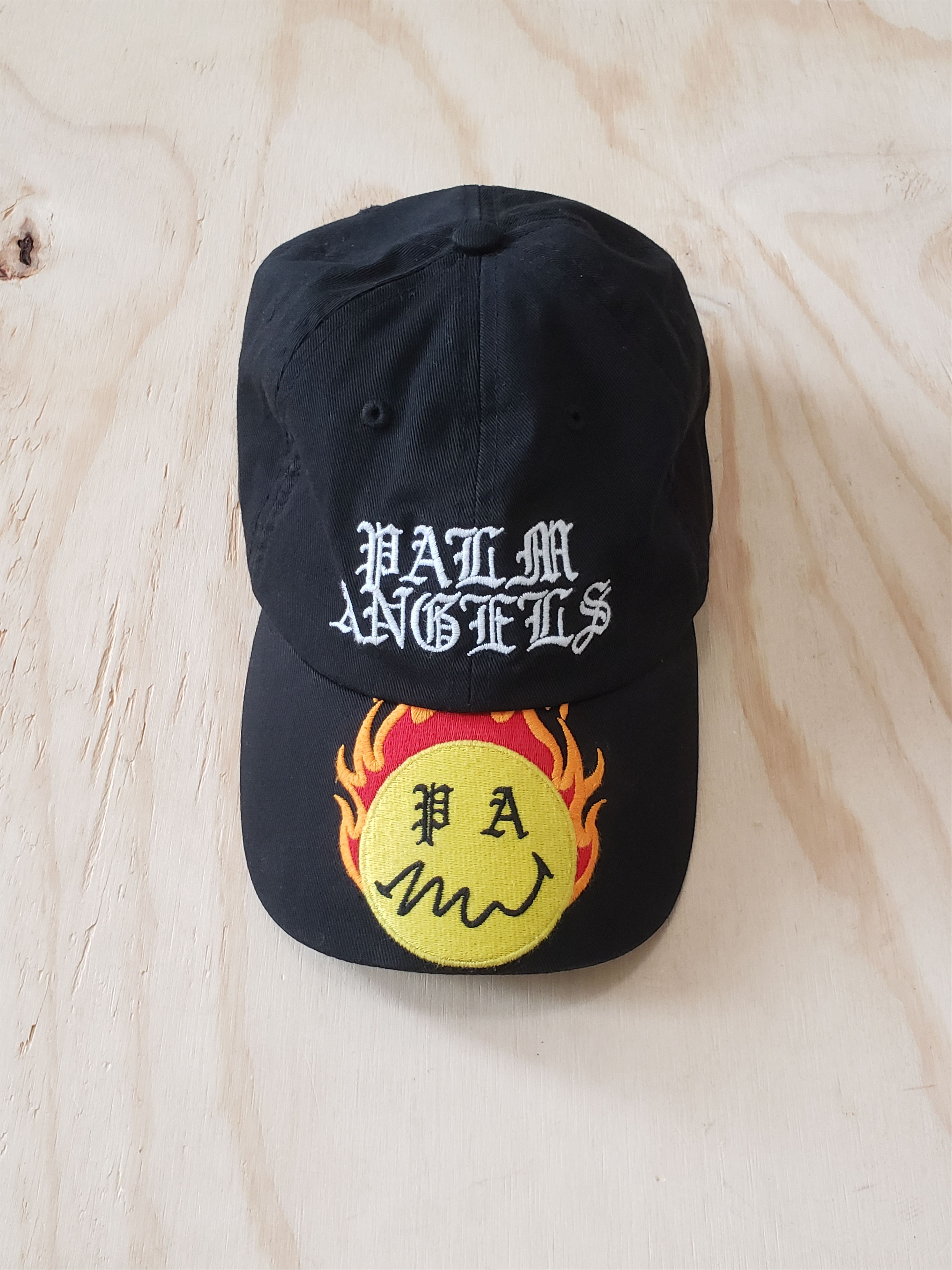 Hypebeast Palm Angels Smiley Edition Burning Head Cap | Grailed