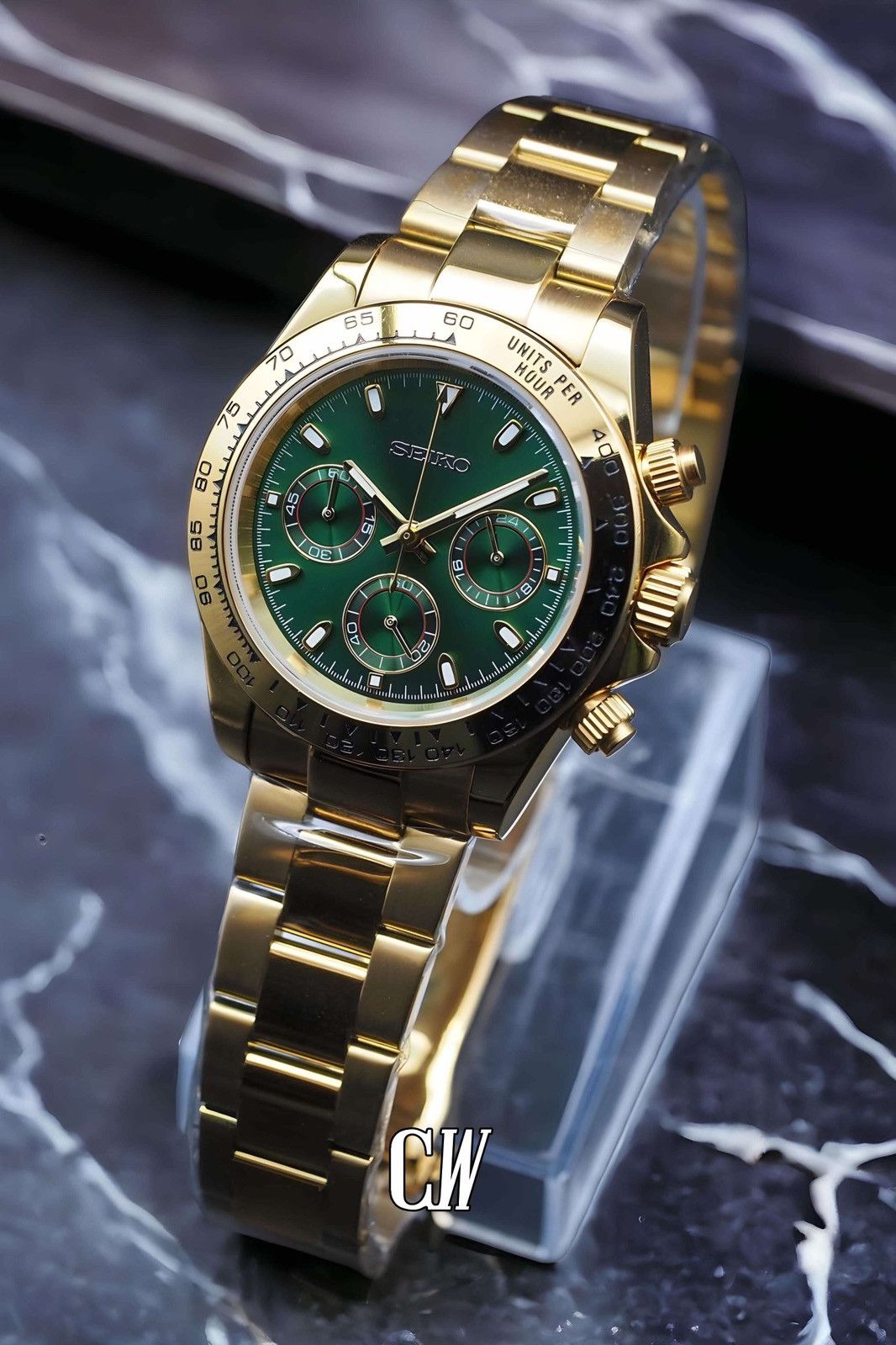 Custom Seitona mod Daytona gold watch rare | Grailed