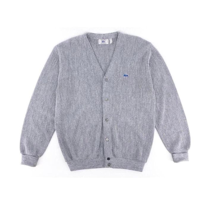 Lacoste 80s izod lacoste gray cardigan sweater 1980s vintage | Grailed