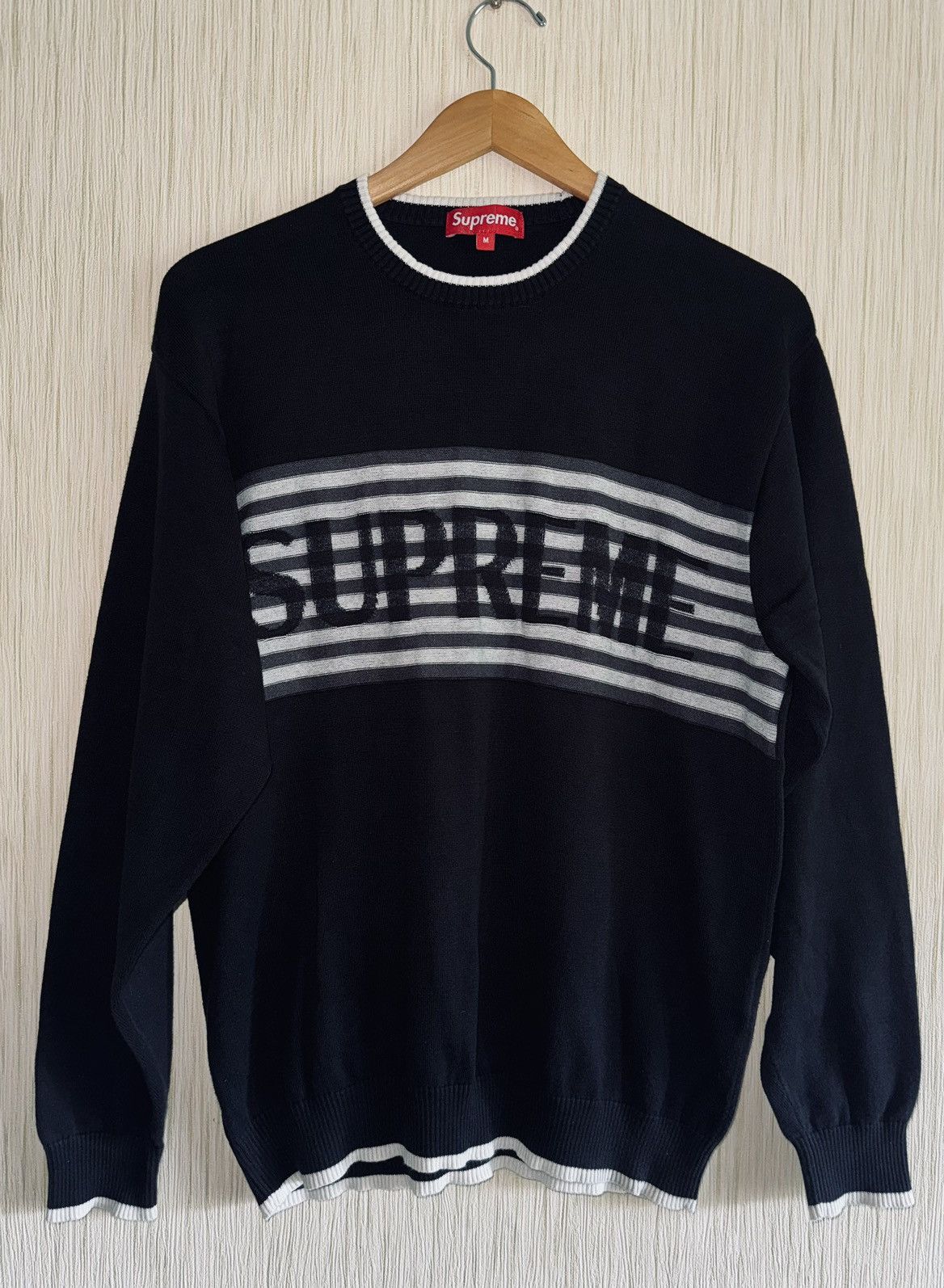 Supreme Rare Supreme SS20 chest stripe sweater | Grailed