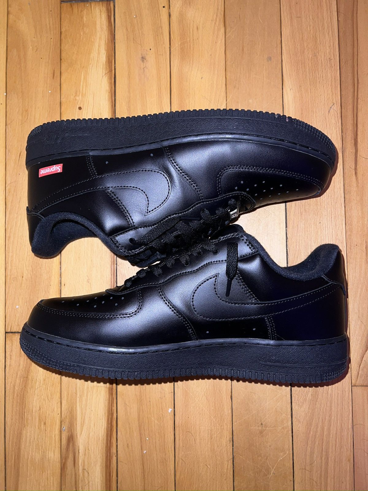 Supreme Nike Air Force 1 Low Supreme Black Men's - CU9225-001 - US ...