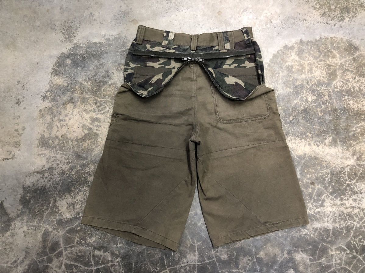 Hype × Japanese Brand × Jnco Zipper Army Jorts Rare Design | Grailed