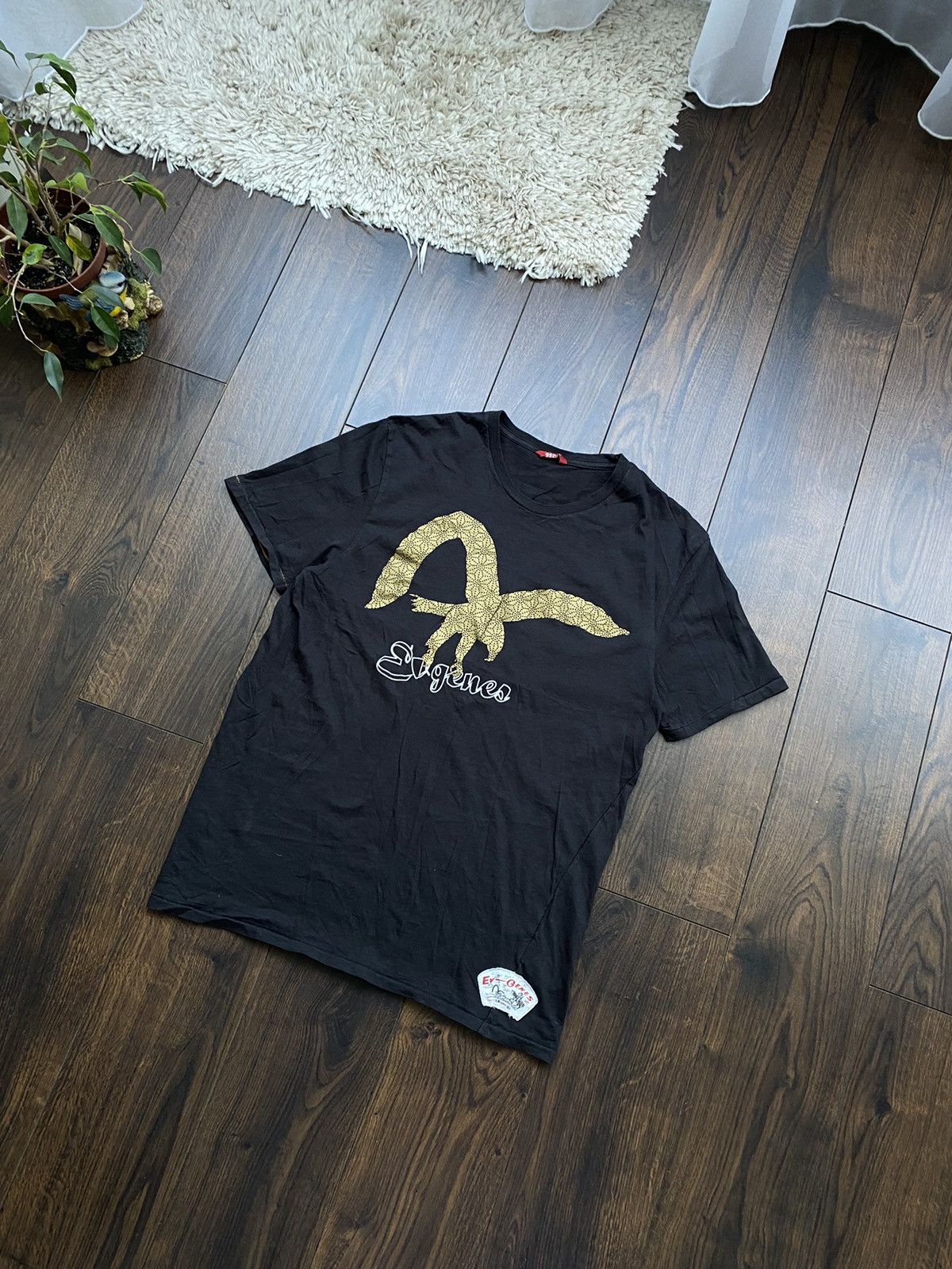 Evisu × Japanese Brand × Vintage Evisu vintage black T-shirt big logo | Grailed