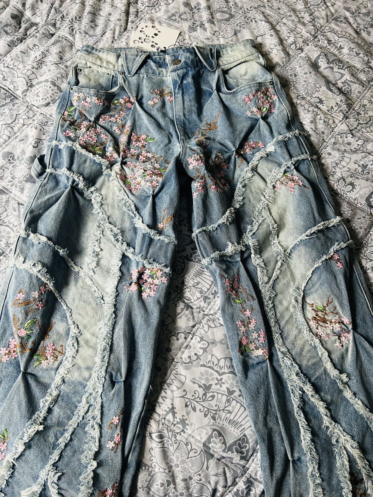 Bad Son Baggy denim BADSON Cherry Blossom Jeans | Grailed