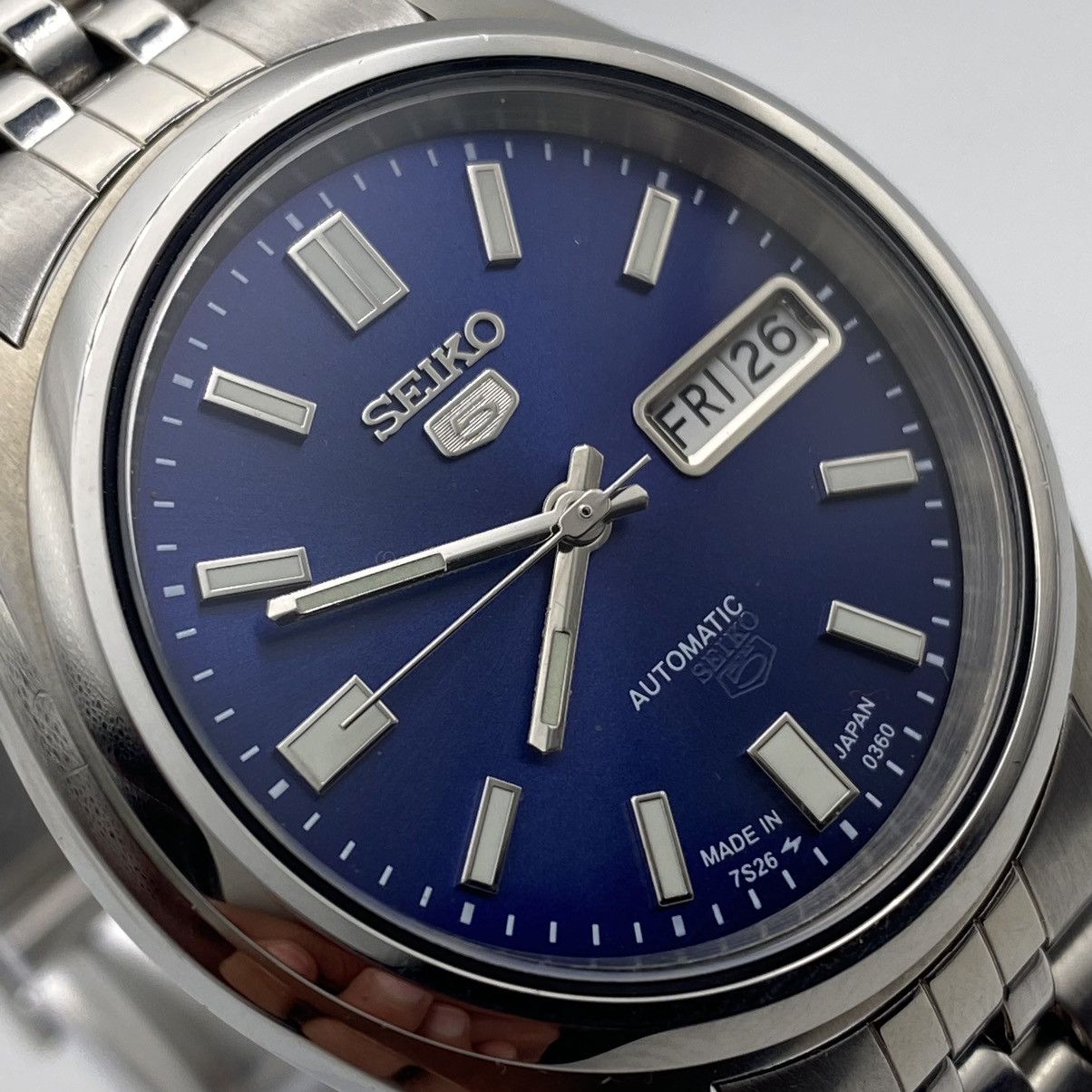 Vintage Seiko 5 Automatic 7s26 Navy Blue Dial Men’s Wristwatch | Grailed