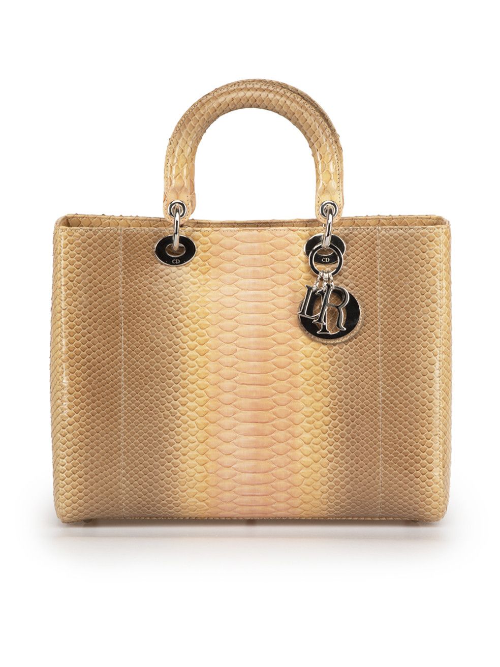 Dior Beige Ombré Python Large Lady Dior Tote | Grailed
