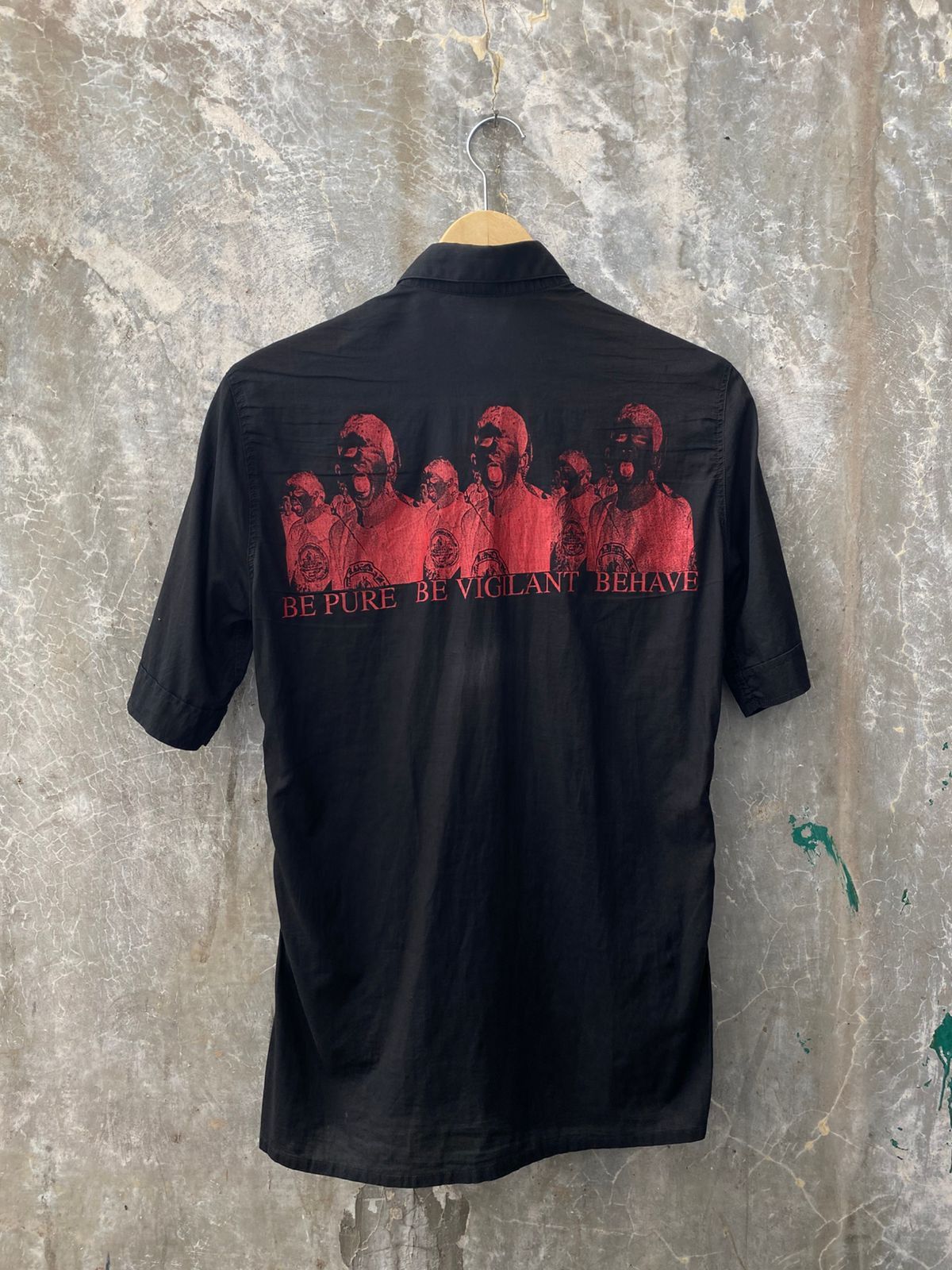 Raf Simons Raf Simons SS02 Be Pure Be Vigilant Behave Button Up Shirt ...