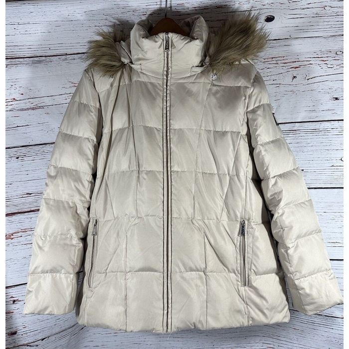 Calvin Klein Calvin Klein Duck Down Faux Fur Hooded Puffer Jacket ...