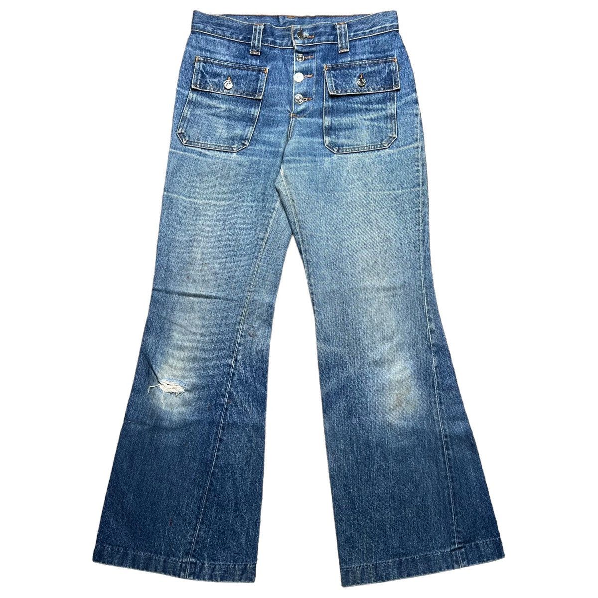 Vintage Vtg 70s Levi’s Button Fly Bellbottom Flare Big E Bush Pants ...